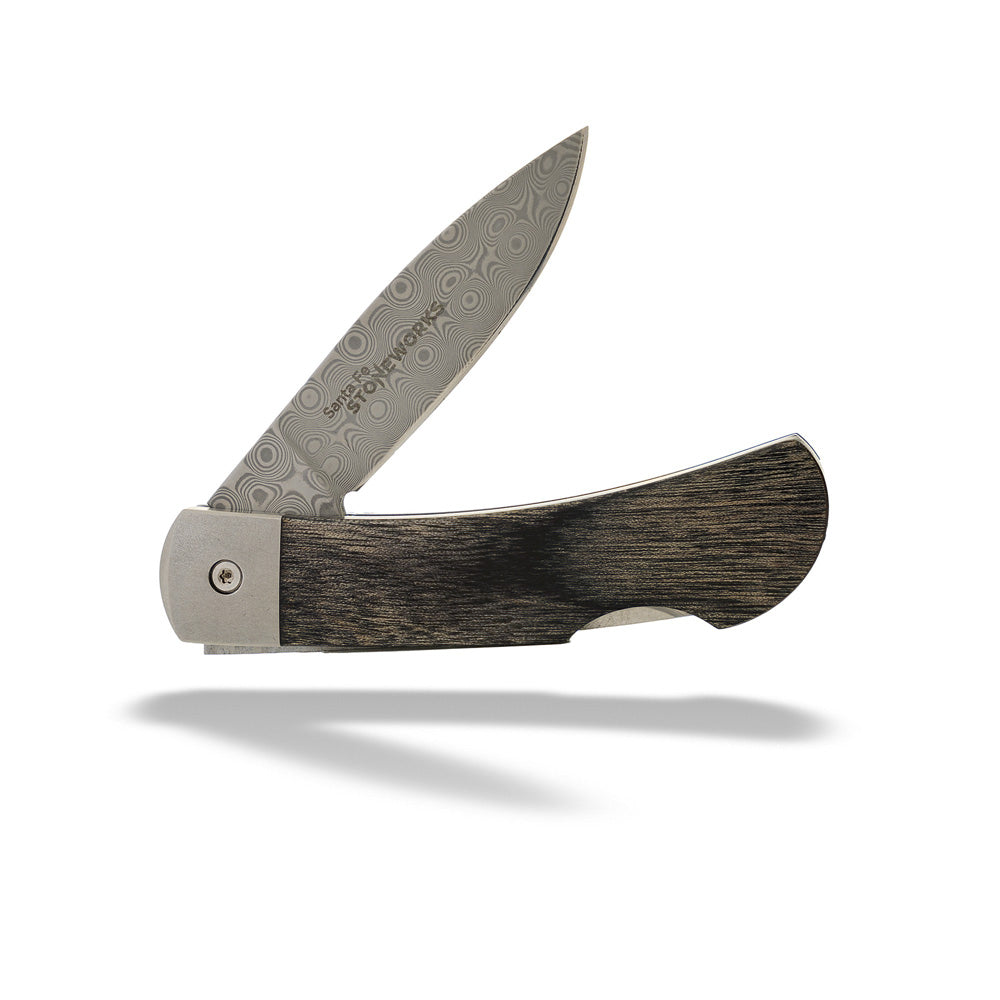 Damascus Steel Knife 3" with Mammoth Tooth by Santa Fe Stoneworks – The ...